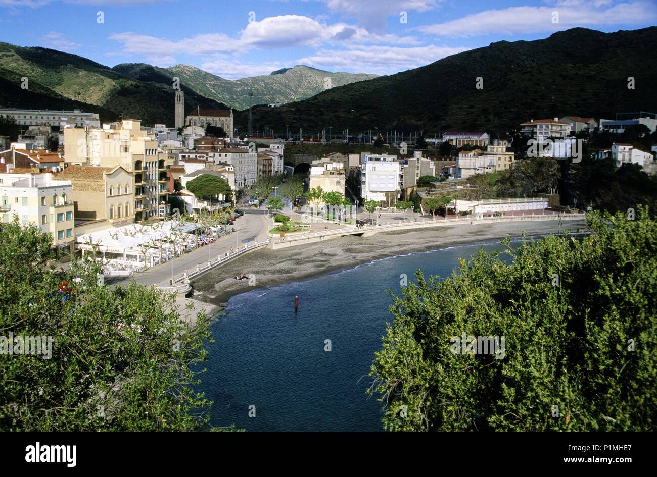 SPAIN - Catalonia - Alt Empordá (district) - GERONA. Portbou, vista del ...