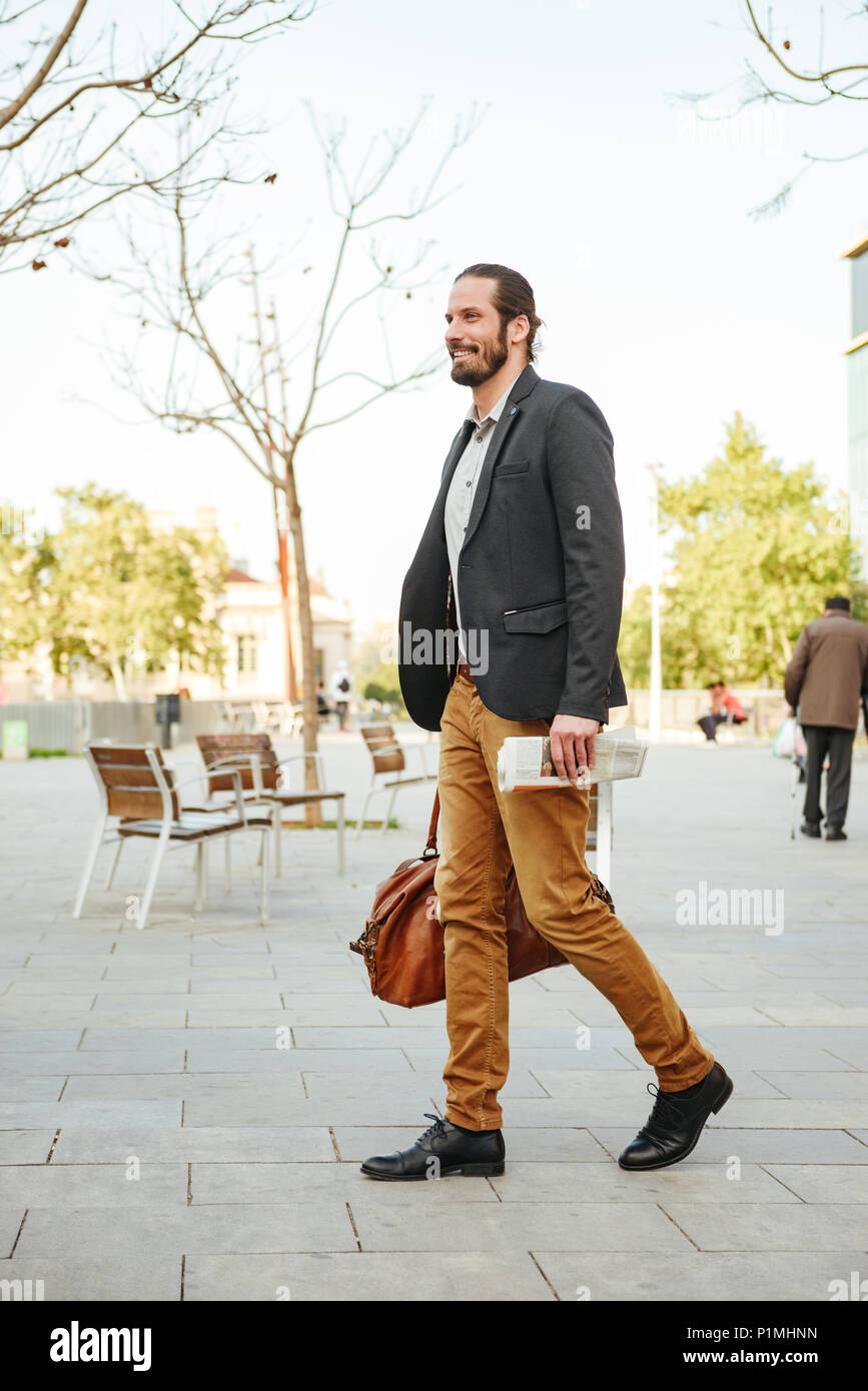 Full length image of successful businessman in stylish formal wear ...