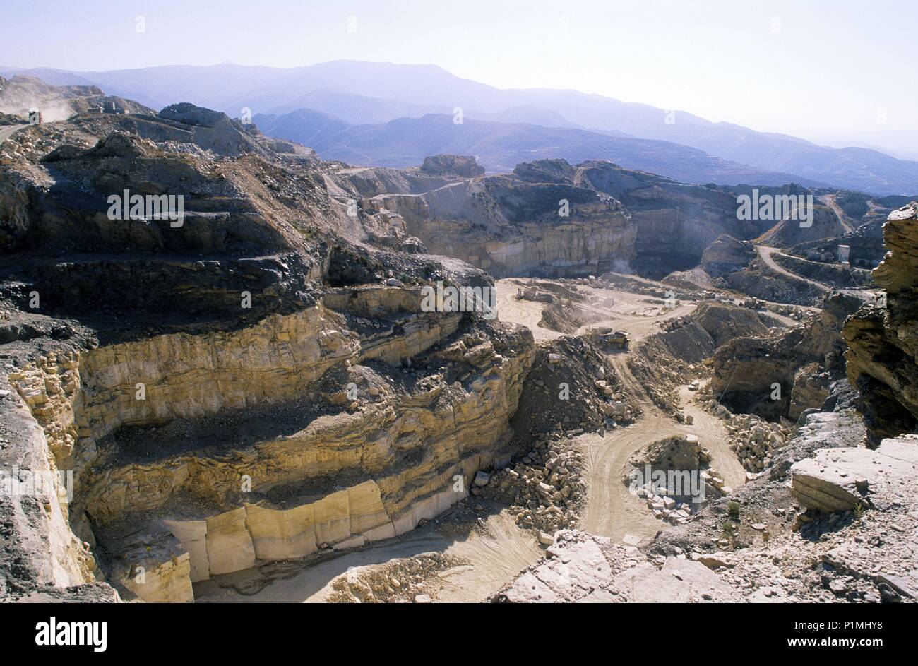 Macael, Sierra de los Filabres mountains (capital of the marmor ...