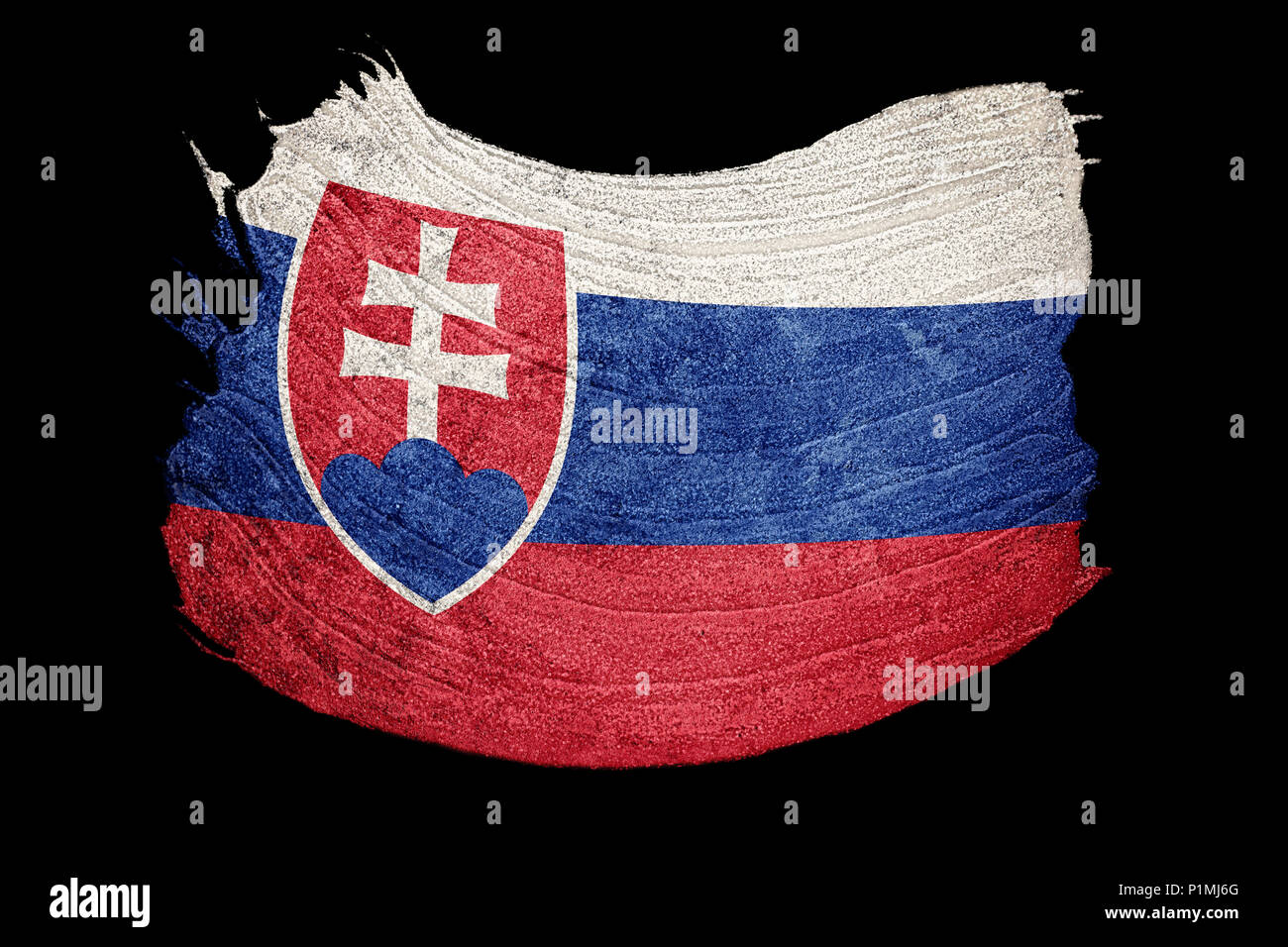 Grunge Slovak Republic flag. Slovak Republic flag with grunge texture ...