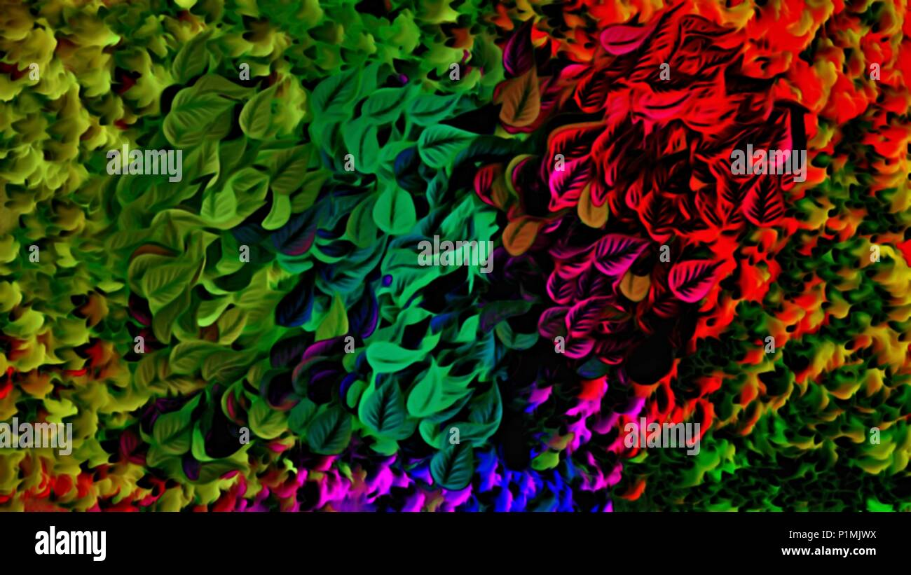 Computer graphics of abstract floral psychedelic background stylization ...