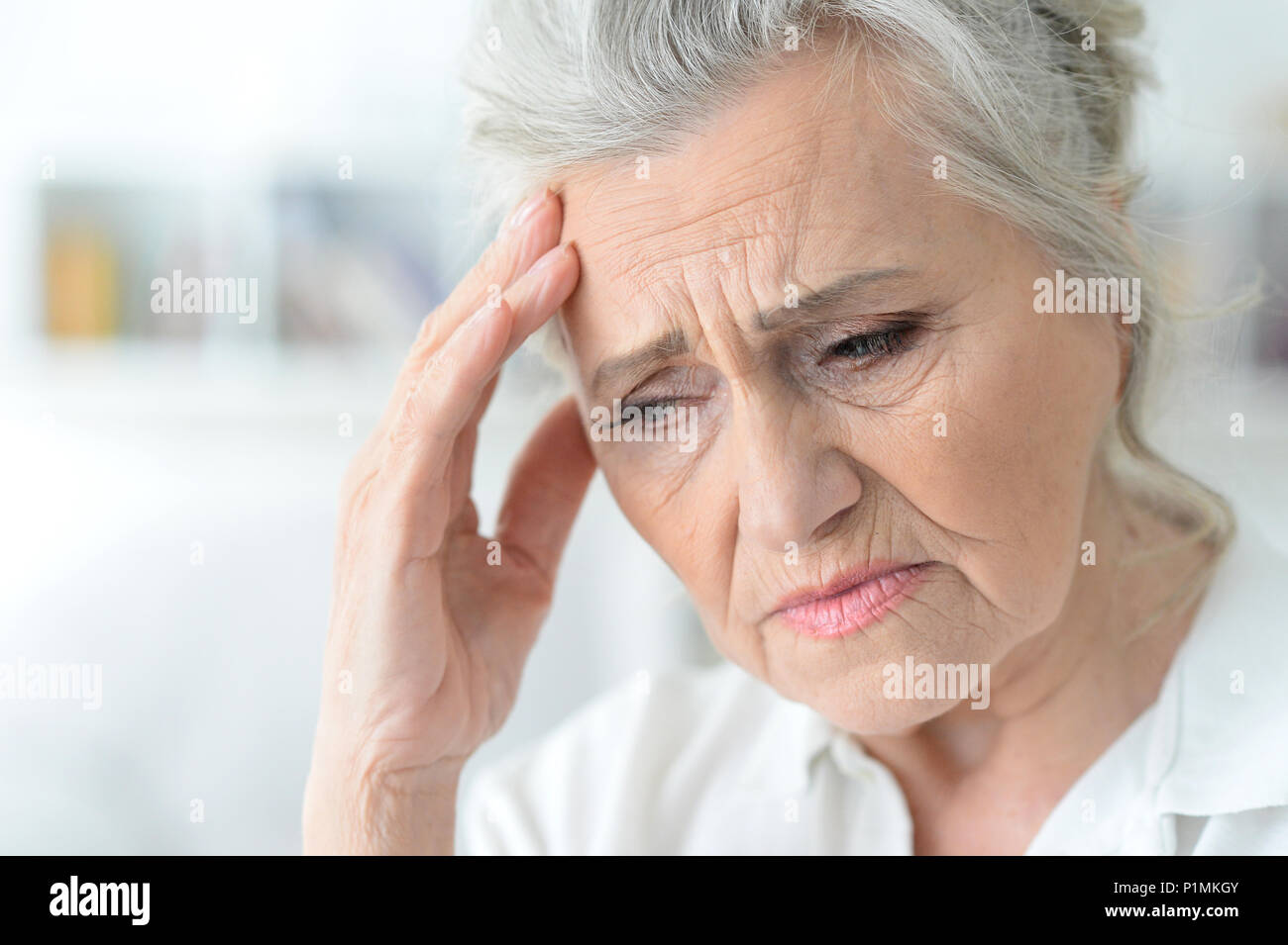 beautiful Sad senior woman Stock Photo - Alamy
