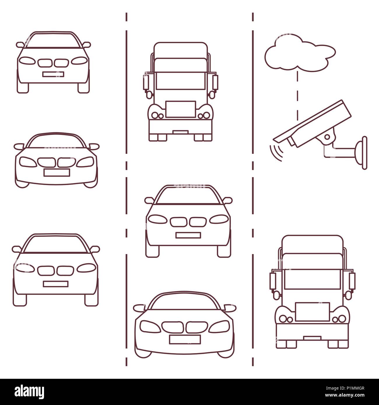Security camera and traffic. Detection of offenses and ensuring the ...