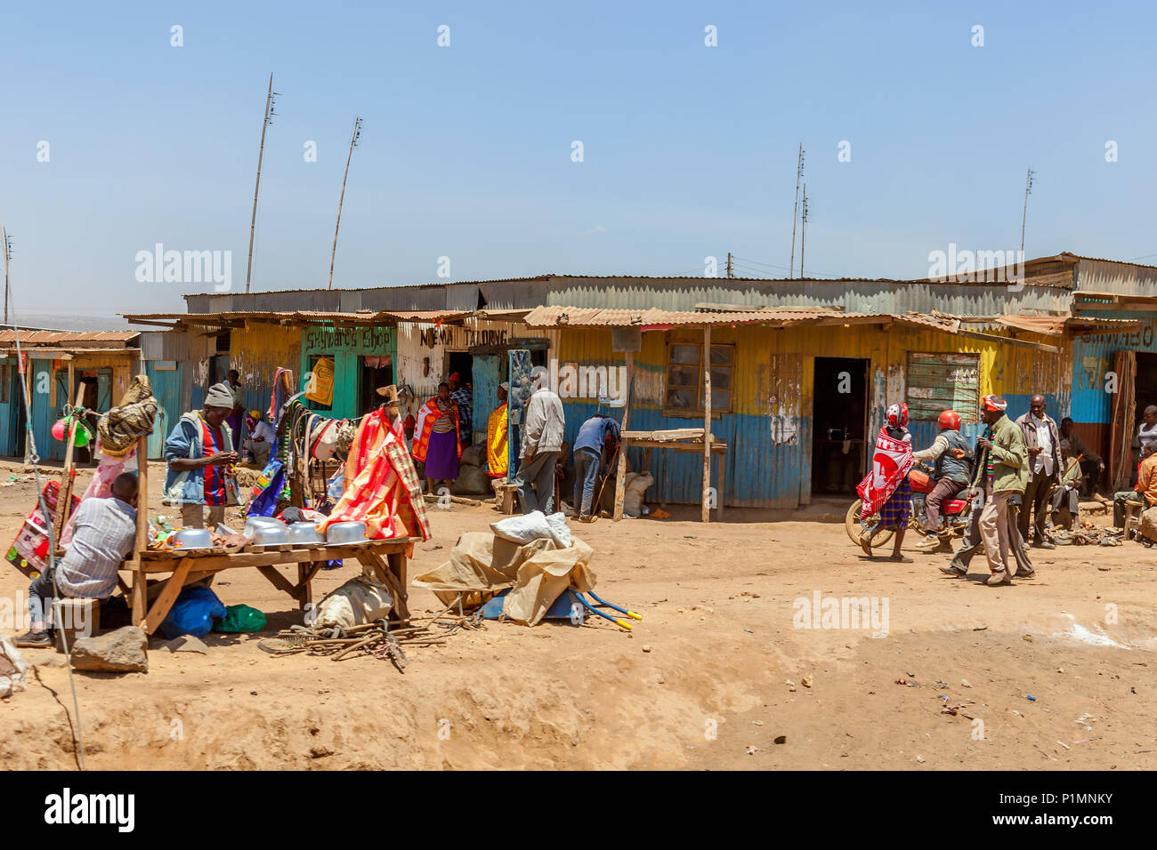 Street market in a small rural village in Kenya Stock Photo - Alamy