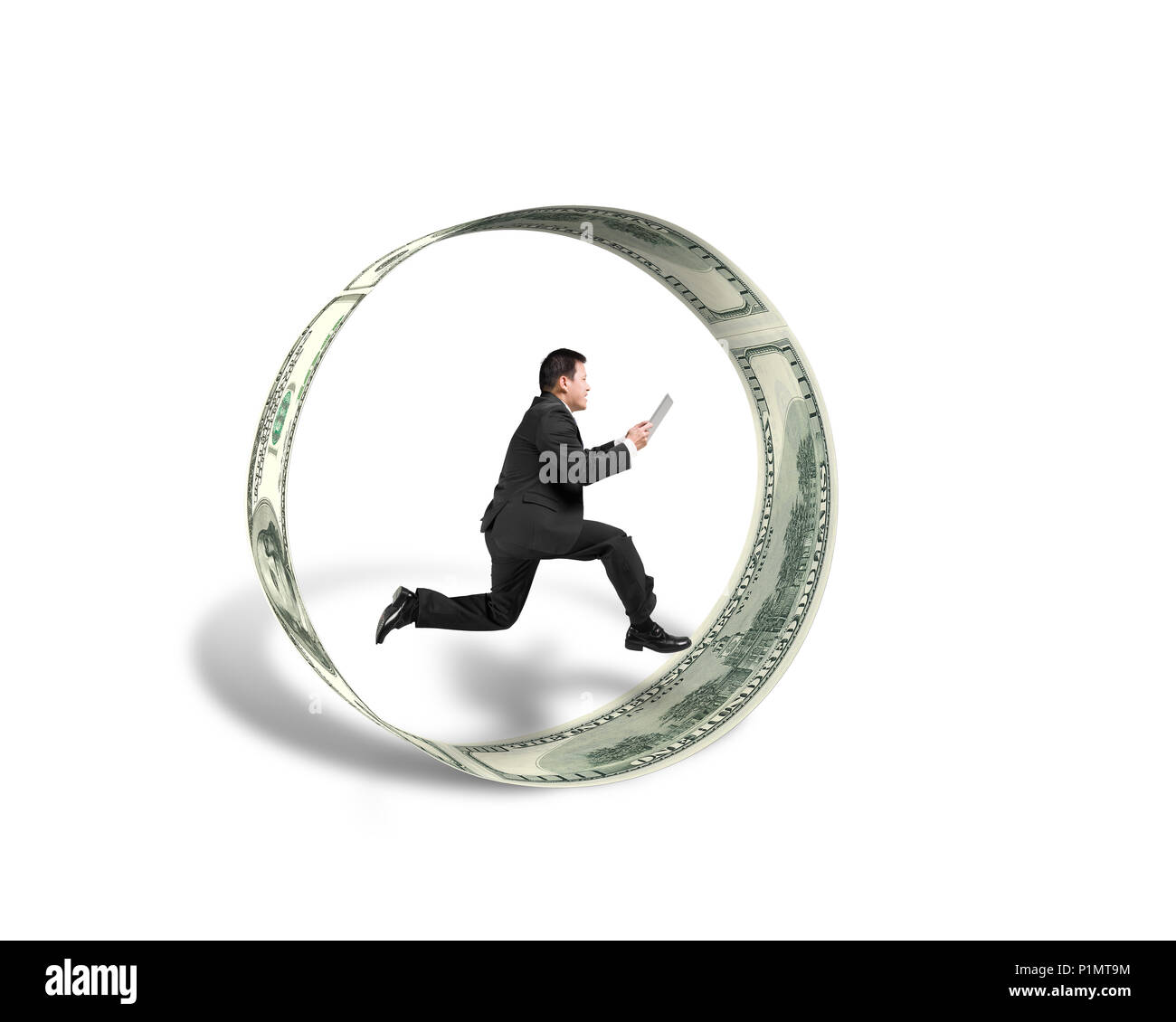 Concept money running in Cut Out Stock Images & Pictures - Alamy