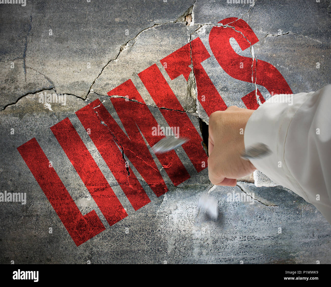 Fist punching through wall hi-res stock photography and images - Alamy