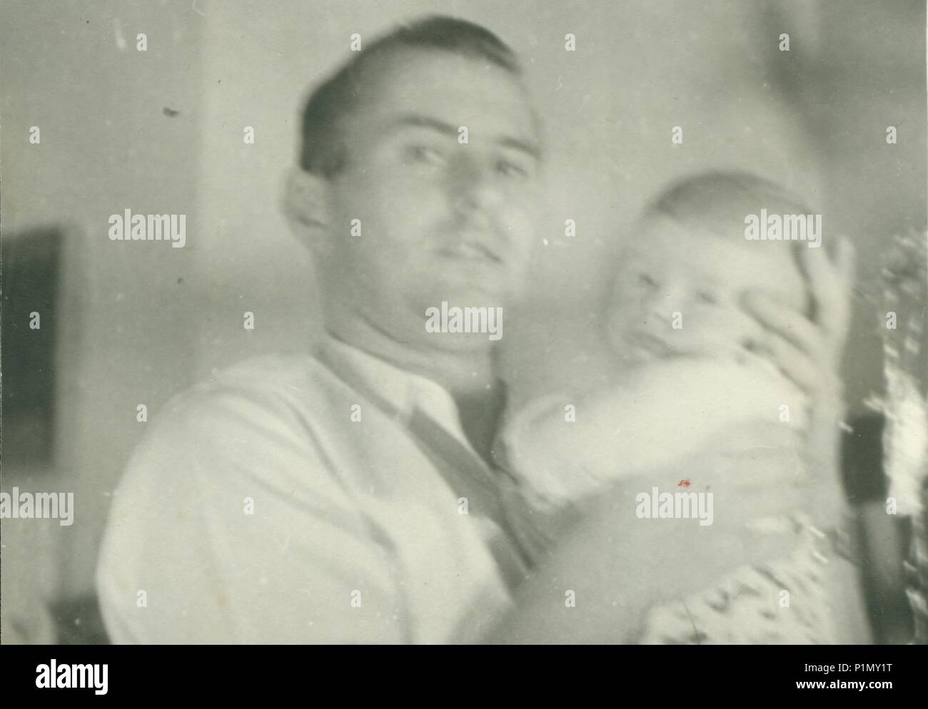 THE CZECHOSLOVAK SOCIALIST REPUBLIC - 1959: Retro photo shows newborn ...