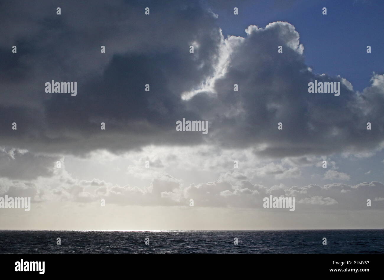 cloud formation over the ocean Atlantic Ocean west of Britany, France ...