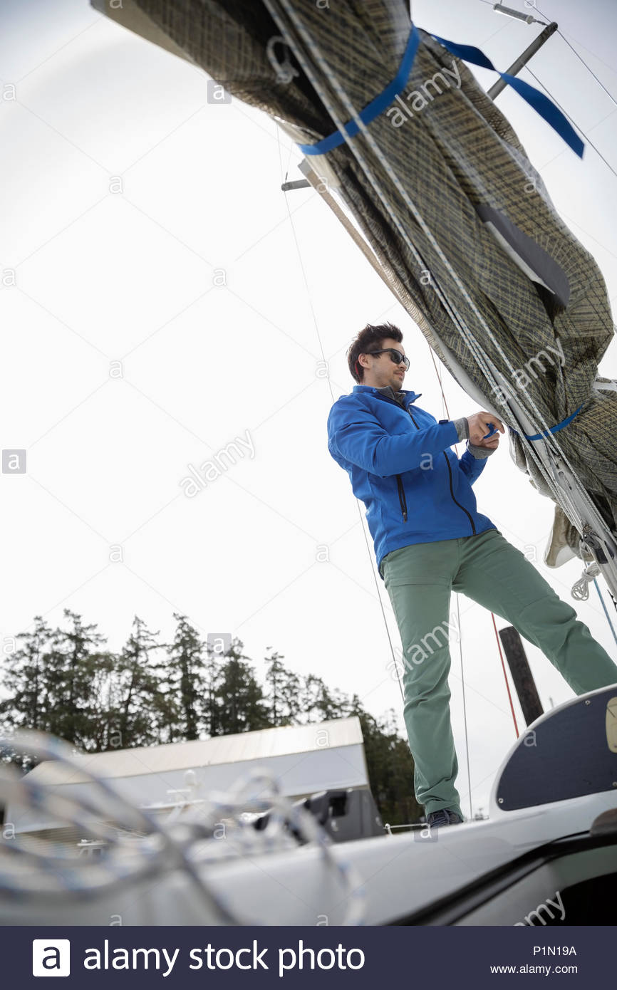 Man standing sail hi-res stock photography and images - Alamy