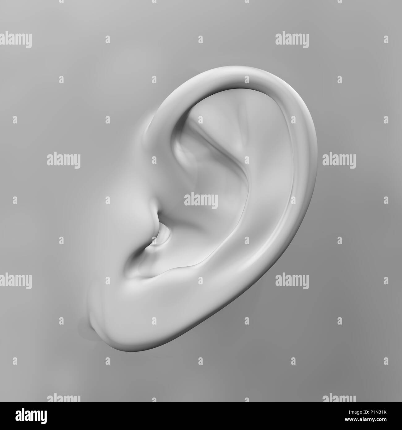 A human ear Black and White Stock Photos & Images - Alamy