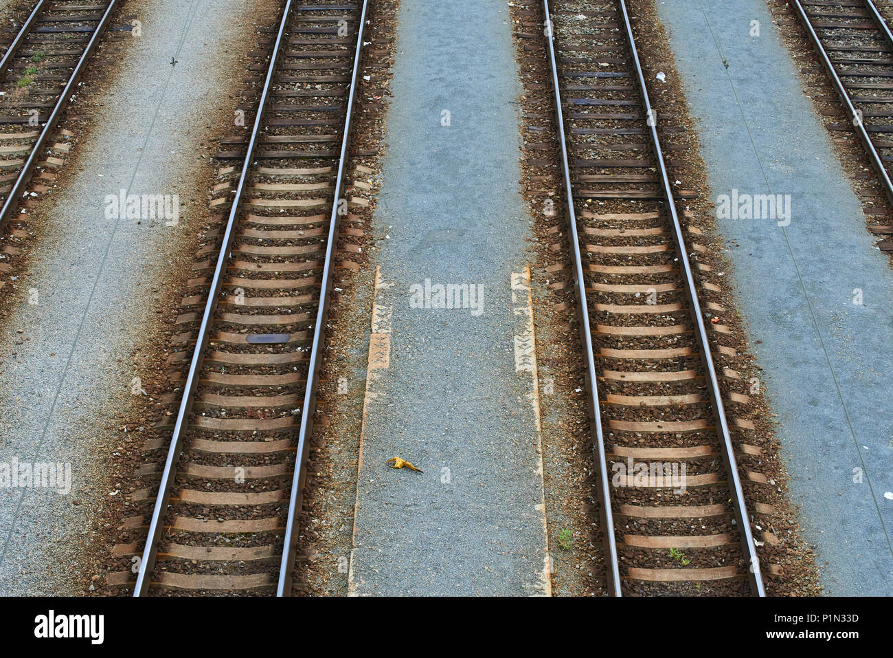 Aerial view railroad junction switch hi-res stock photography and ...