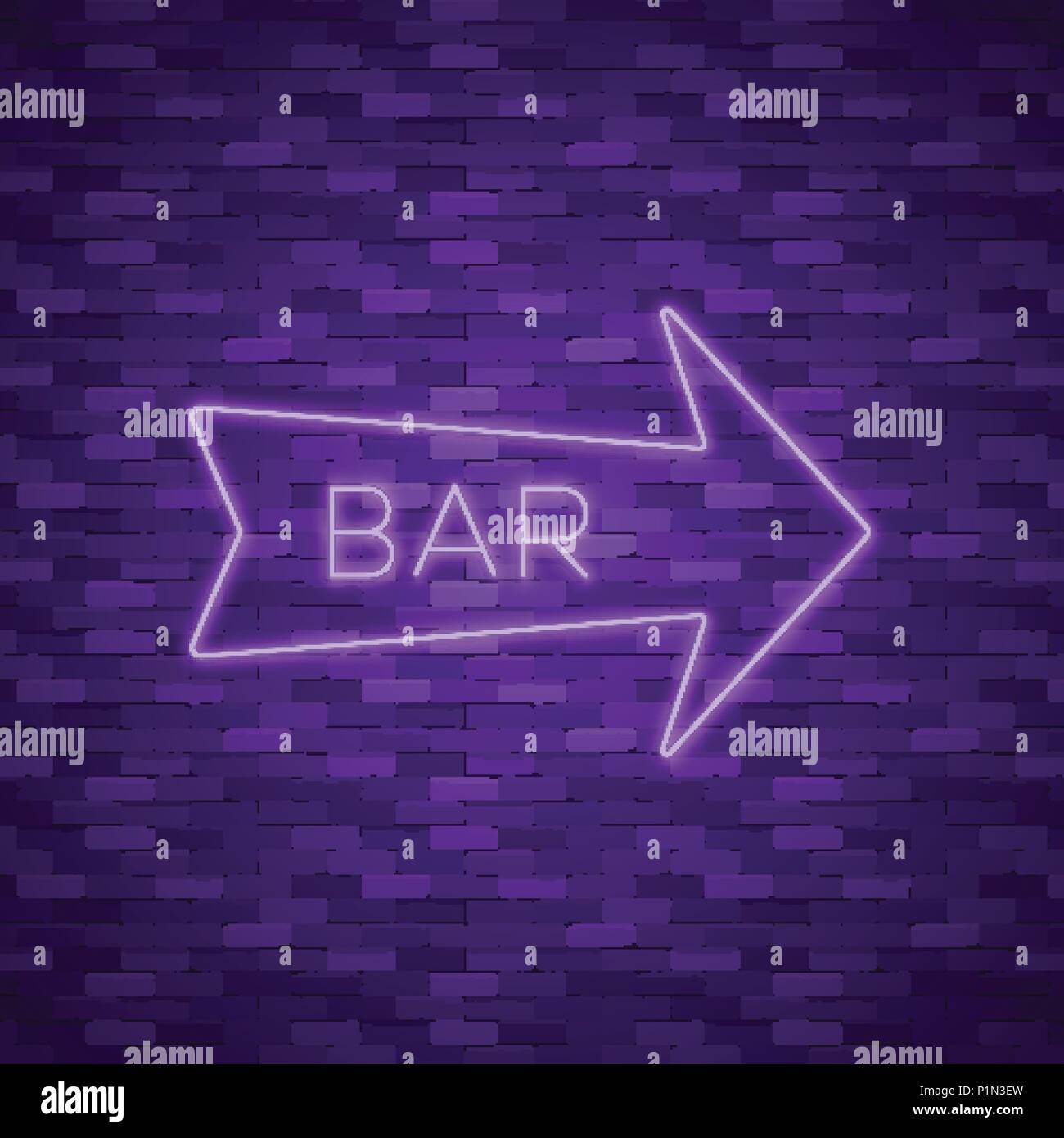 Neon Arrow Sign Stock Vector Image & Art - Alamy