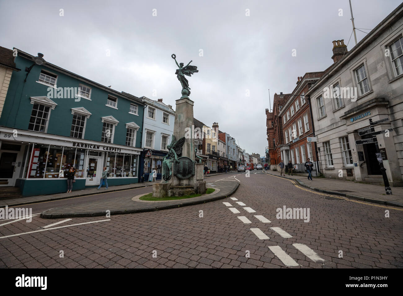 Statue Lewes War Memorial, designed by the artist Vernon March., School ...