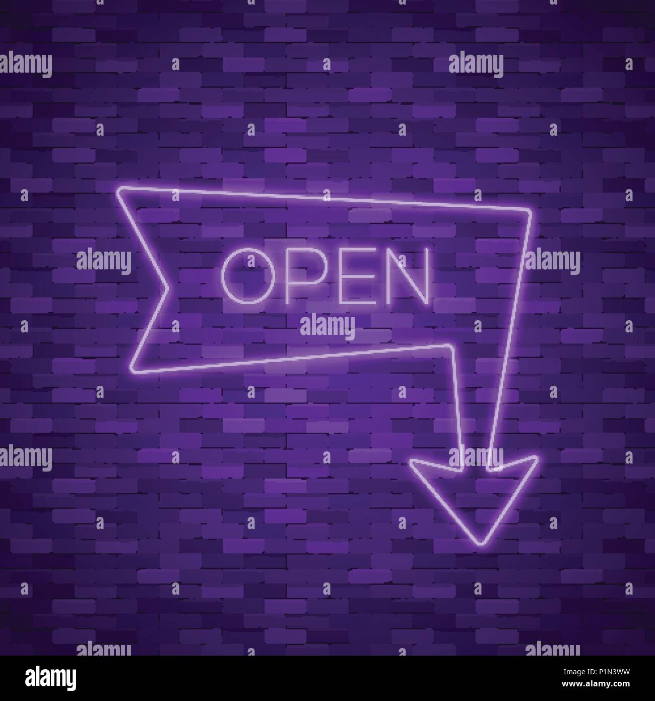 Illuminated outside sign Stock Vector Images - Alamy