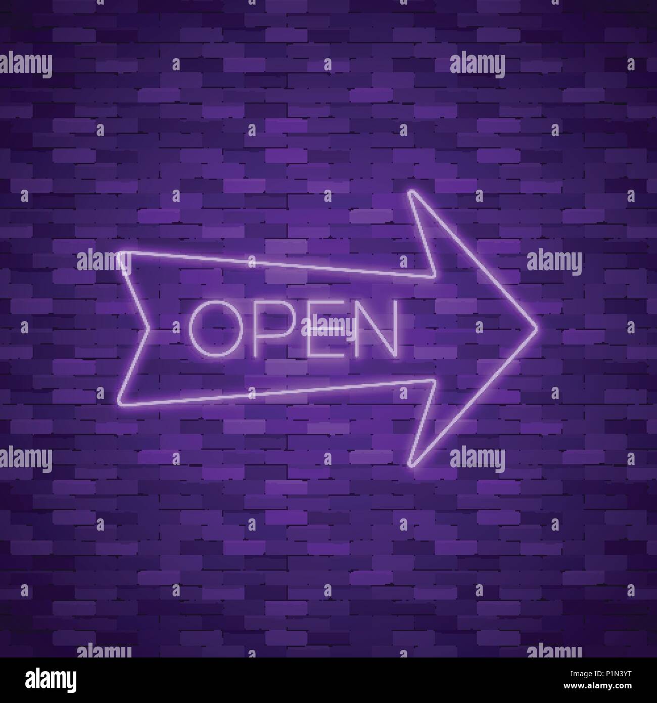 Neon Arrow Sign Stock Vector Image & Art - Alamy
