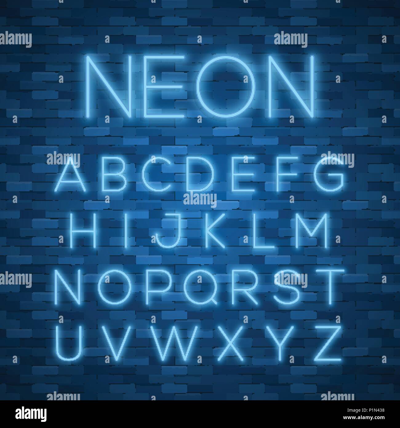 Neon alphabet hi-res stock photography and images - Alamy