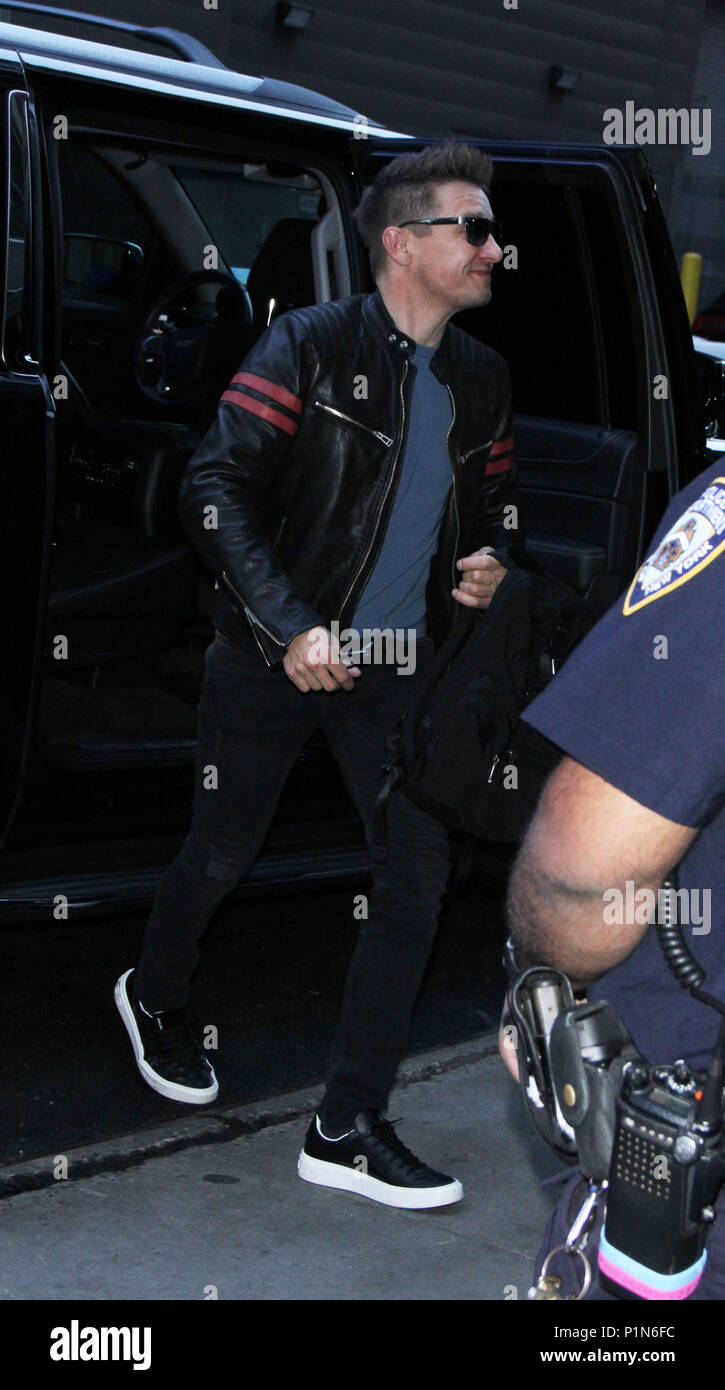 NEW YORK, NY June 12: Jeremy Renner at Good Morning America promoting ...