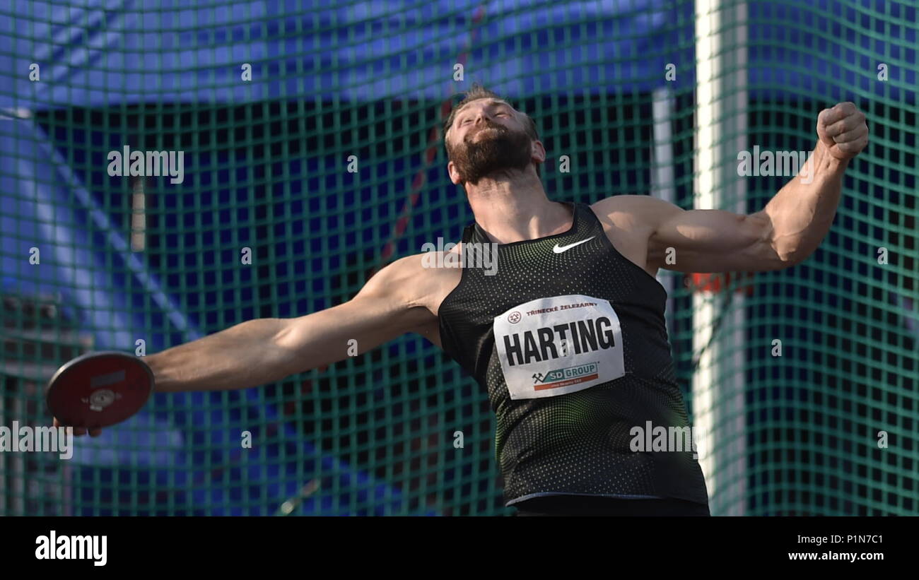Robert Harting of Germany makes an attempt in the men's discus throw ...