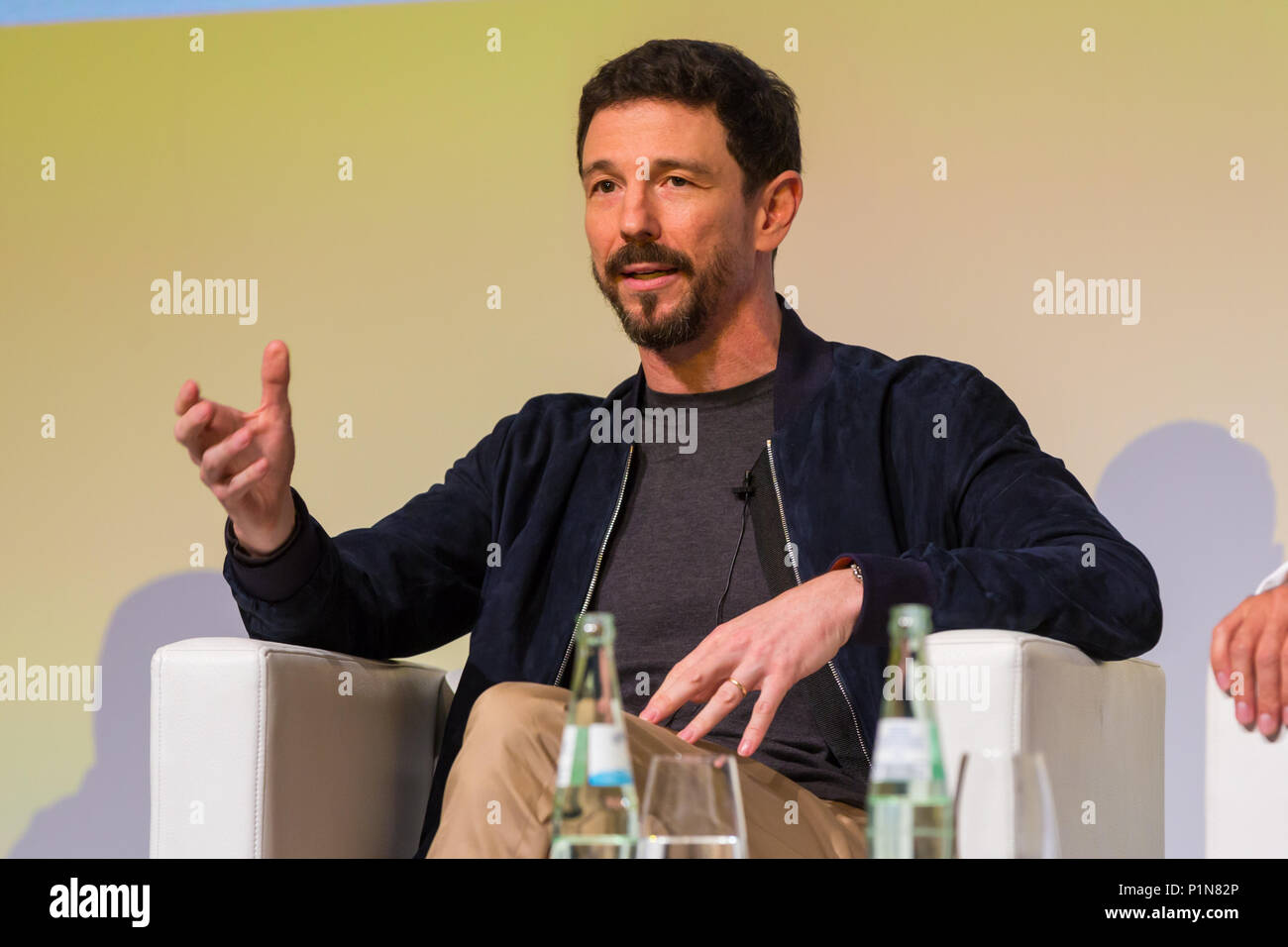 Cologne, Germany, June 12 2018, broadband fair Angacom: Oliver Berben ...
