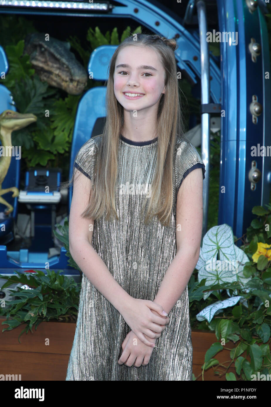 LOS ANGELES, CA - JUNE 12: Isabella Sermon, at Jurassic World: Fallen ...