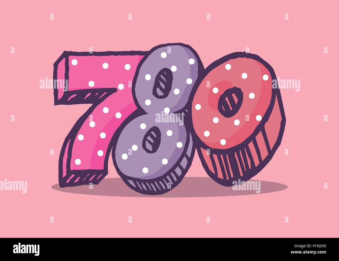 set numbers comic style vector illustration design Stock Vector Image ...