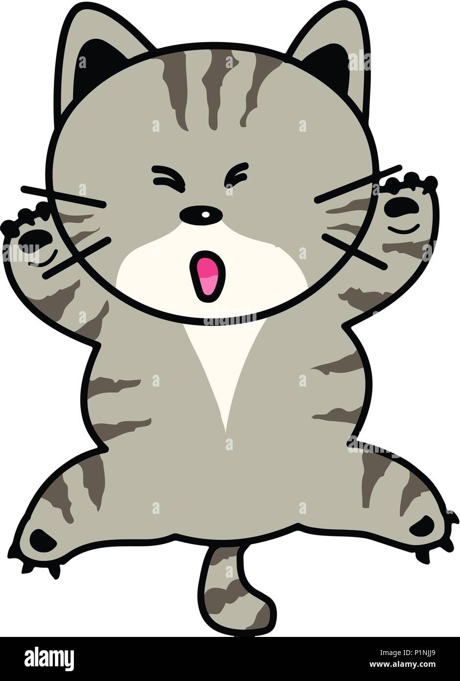 Cartoon shouting cat hi-res stock photography and images - Alamy