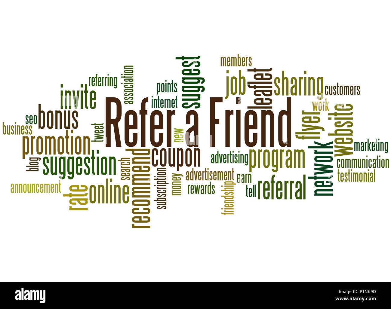 Refer a Friend, word cloud concept on white background Stock Photo - Alamy
