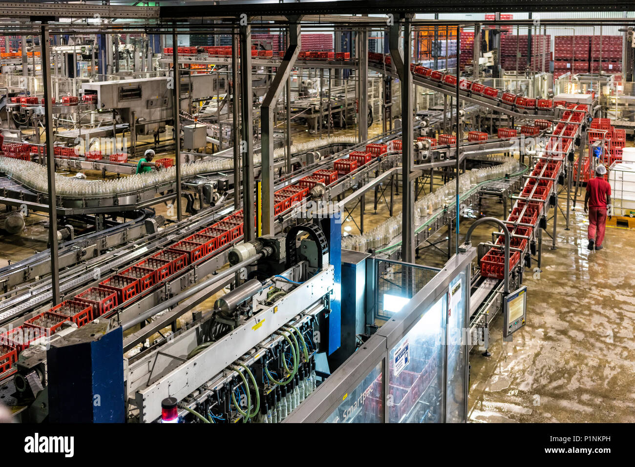 Indoor view of beverages factory Stock Photo - Alamy