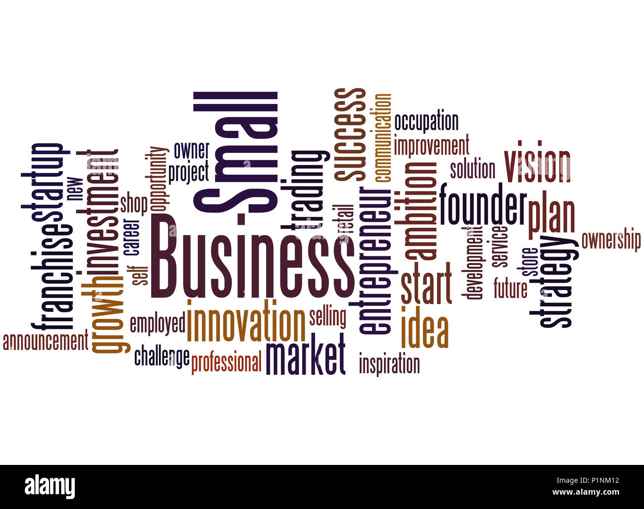 Small Business, word cloud concept on white background Stock Photo - Alamy