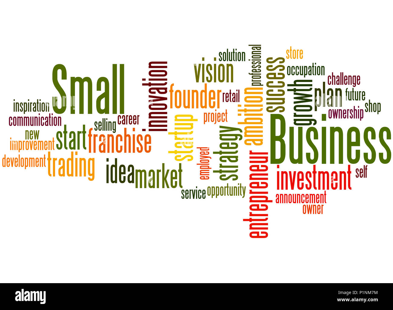 Small Business, word cloud concept on white background Stock Photo - Alamy