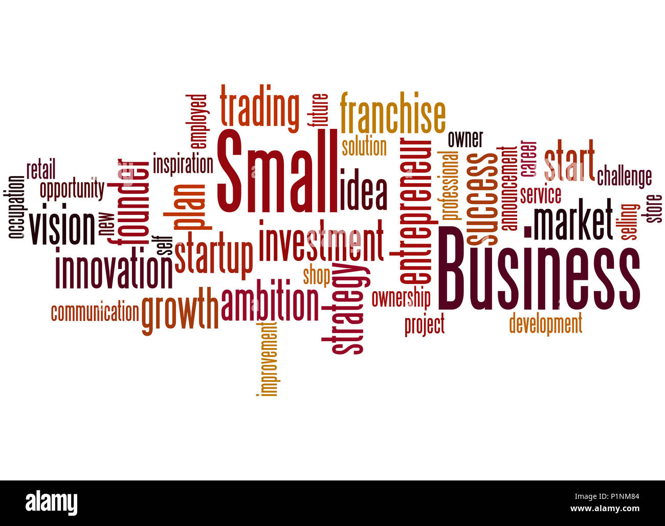 Small Business, word cloud concept on white background Stock Photo - Alamy