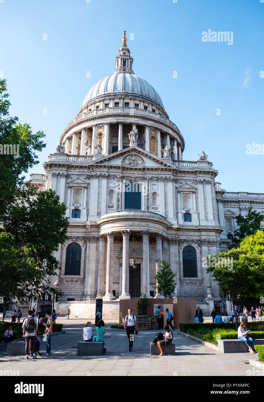 St Pauls Cathedral, City of London, London, England, UK, GB Stock Photo ...