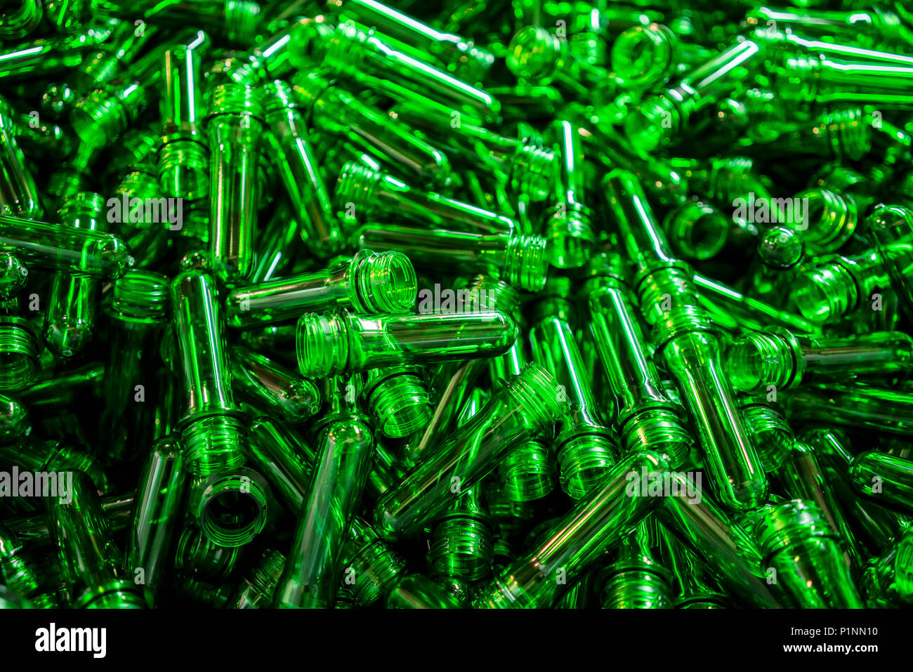 Preform plastic bottles production packaging hi-res stock photography ...