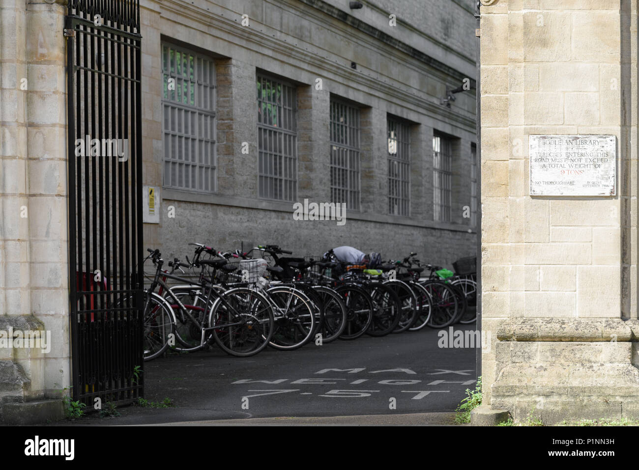 Notice outside the Weston building of the Bodleian library at the ...