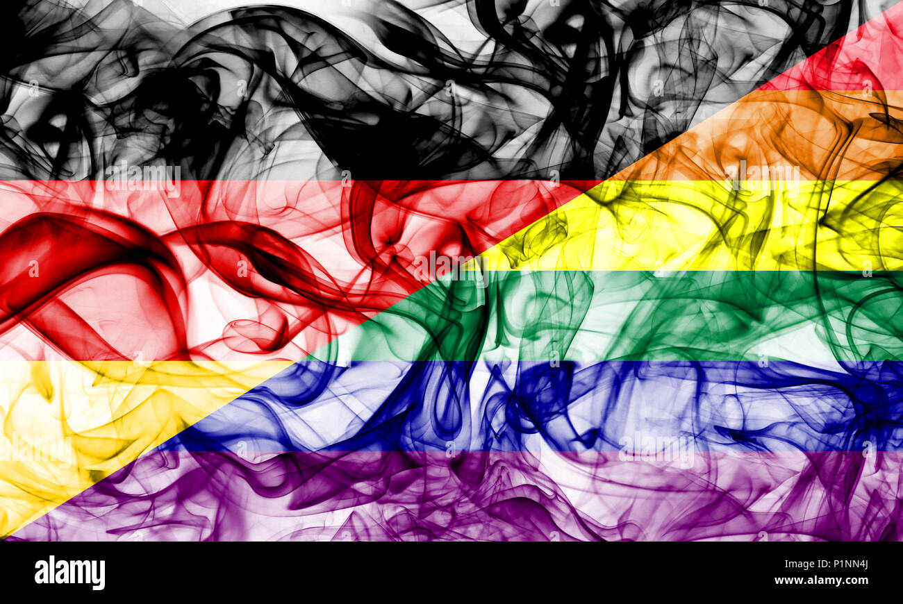 Germany Gay smoke flag, LGBT Germany flag Stock Photo - Alamy