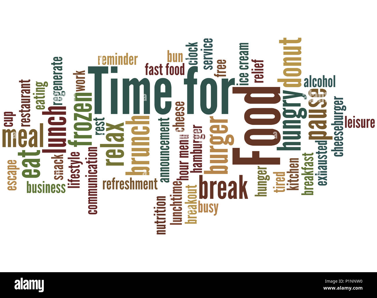 Time for Food, word cloud concept on white background Stock Photo - Alamy