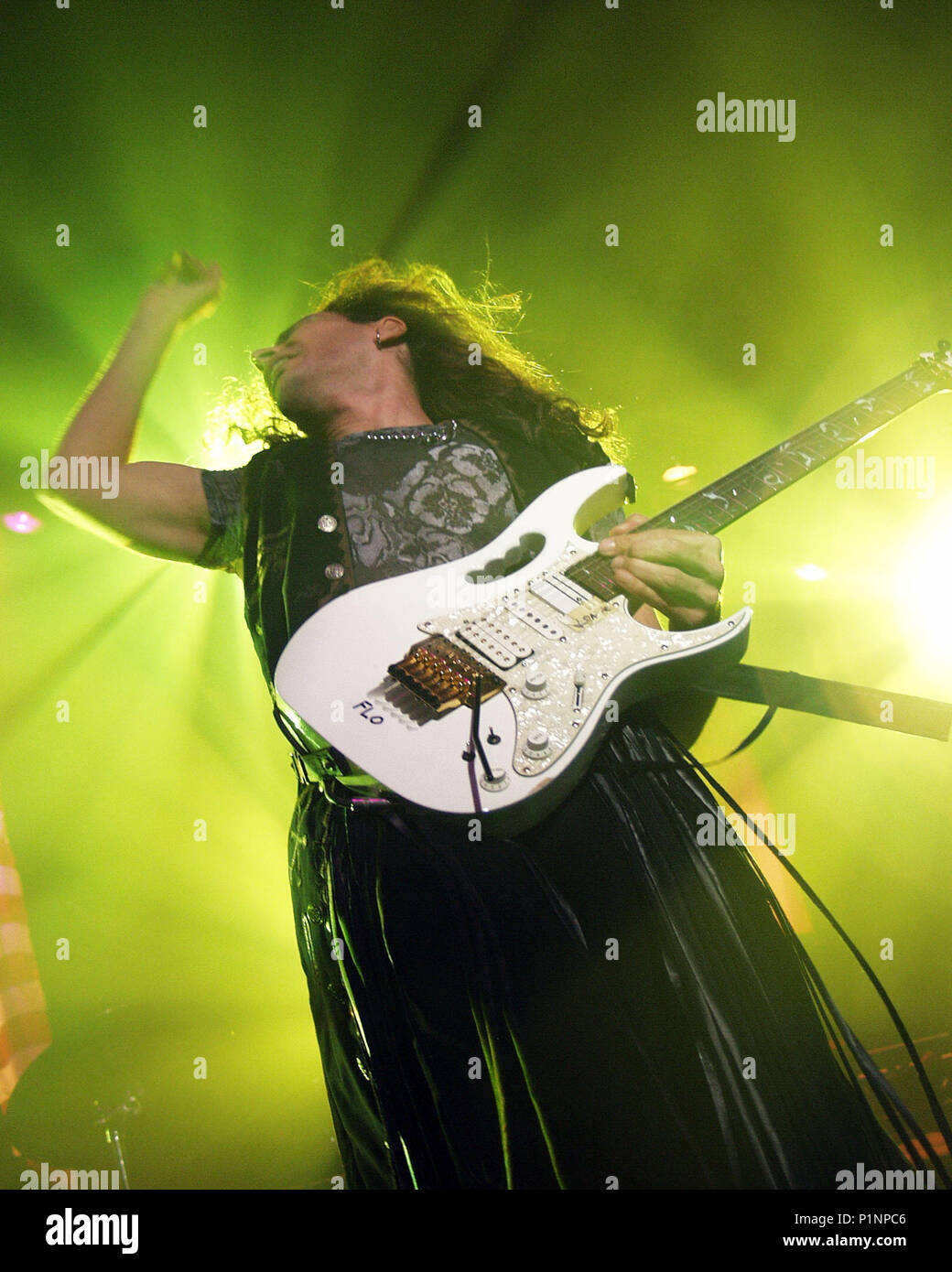 ATLANTA, GA - JULY 19: Guitarist Steve Vai performs during the G3 Tour ...