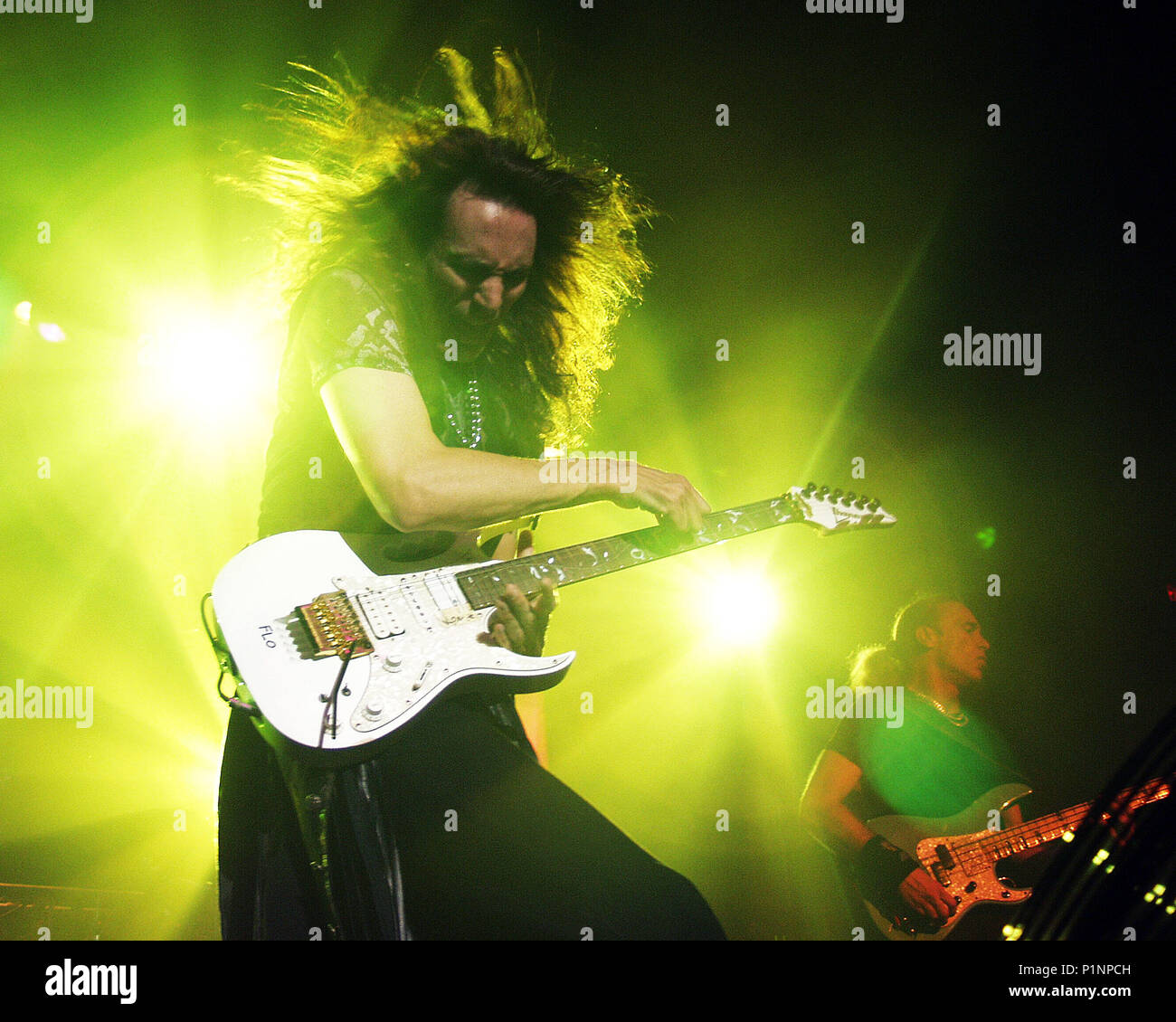 ATLANTA, GA - JULY 19: Steve Vai and Billy Sheehan perform during the ...