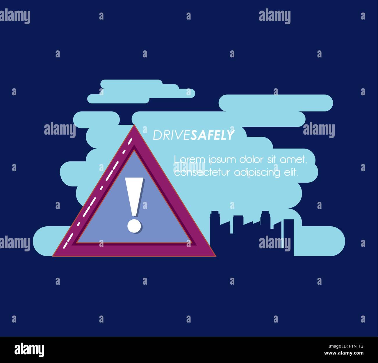 driver safely campaign label vector illustration design Stock Vector ...