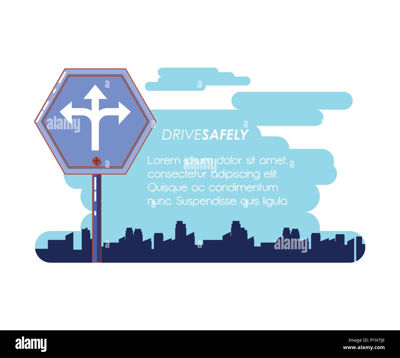 Safe driving text Stock Vector Images - Alamy