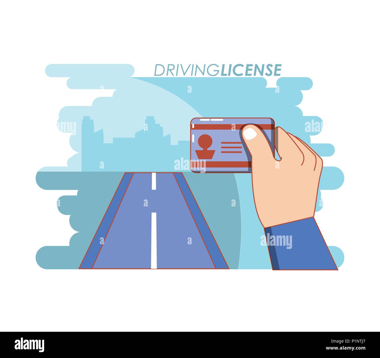 Vector car driving licence Cut Out Stock Images & Pictures - Alamy