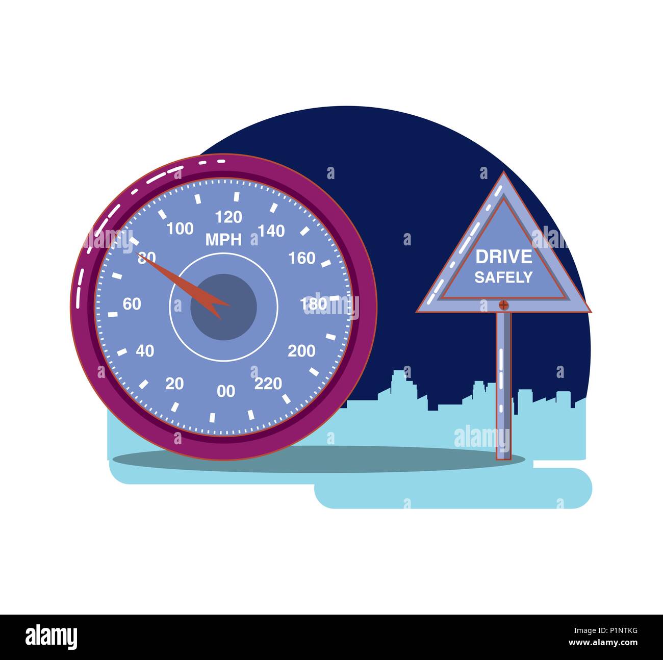 driver safely campaign label vector illustration design Stock Vector ...