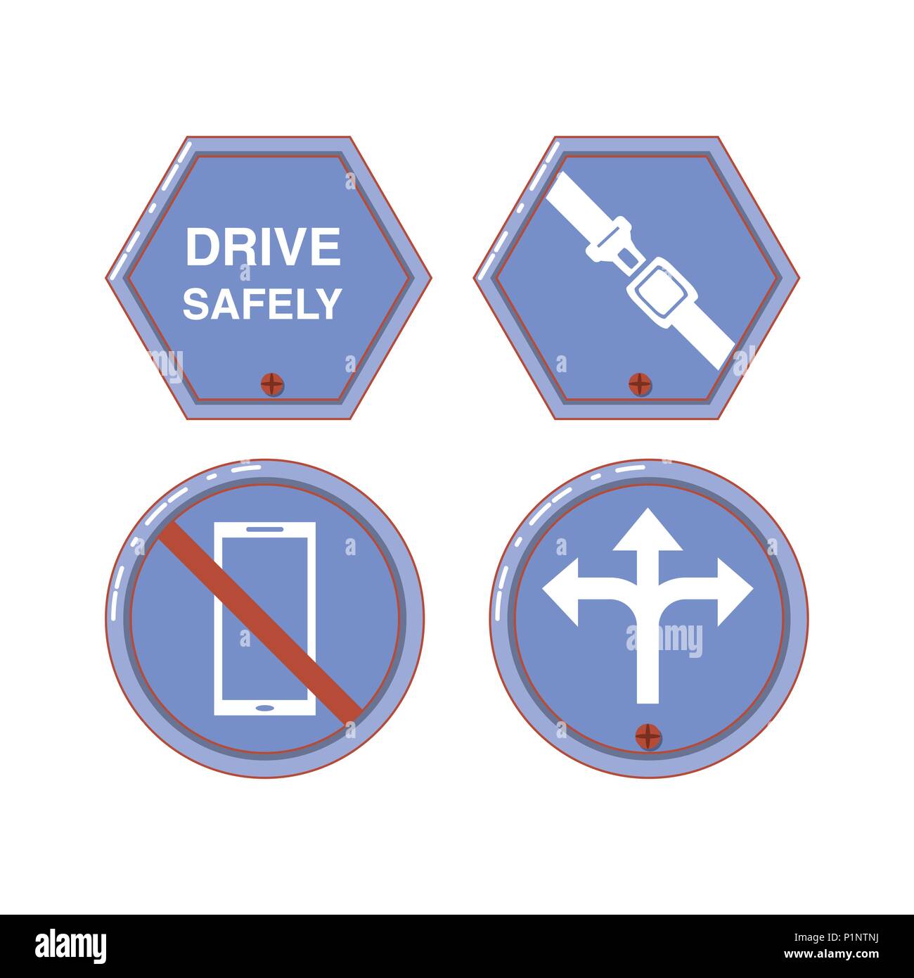 driver safely campaign label vector illustration design Stock Vector ...