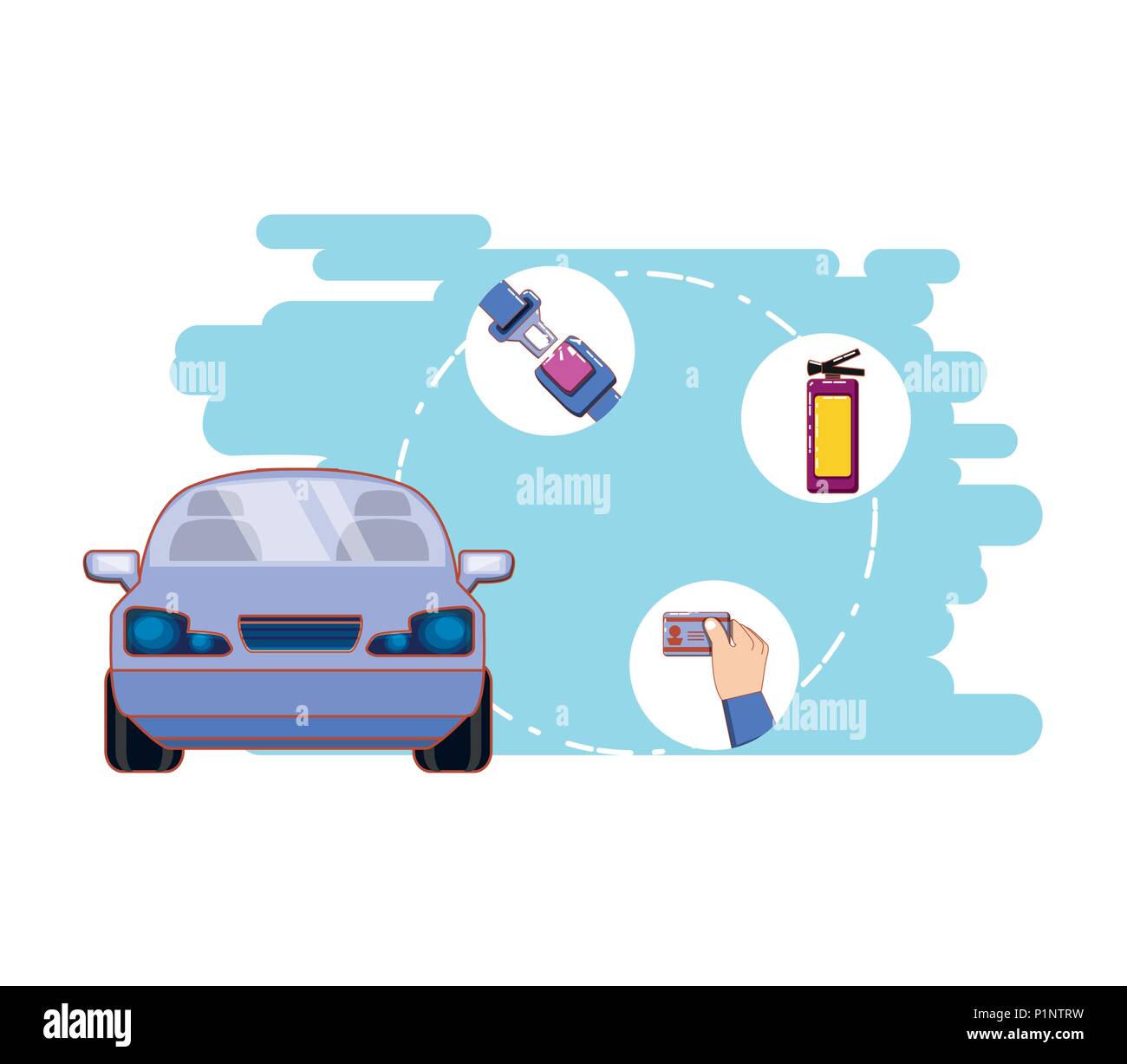 drive smart campaign label vector illustration design Stock Vector ...