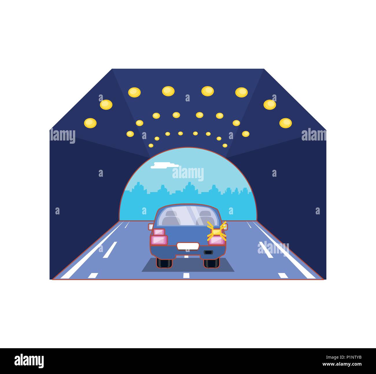 car with turn signal vector illustration design Stock Vector Image ...