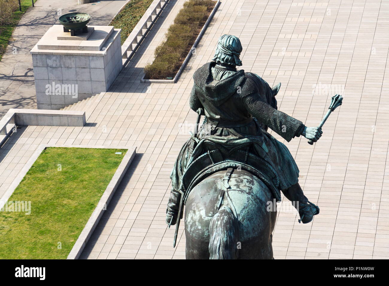Jan Zizka equestrian statue, National memorial Vitkov, Prague, Czech ...