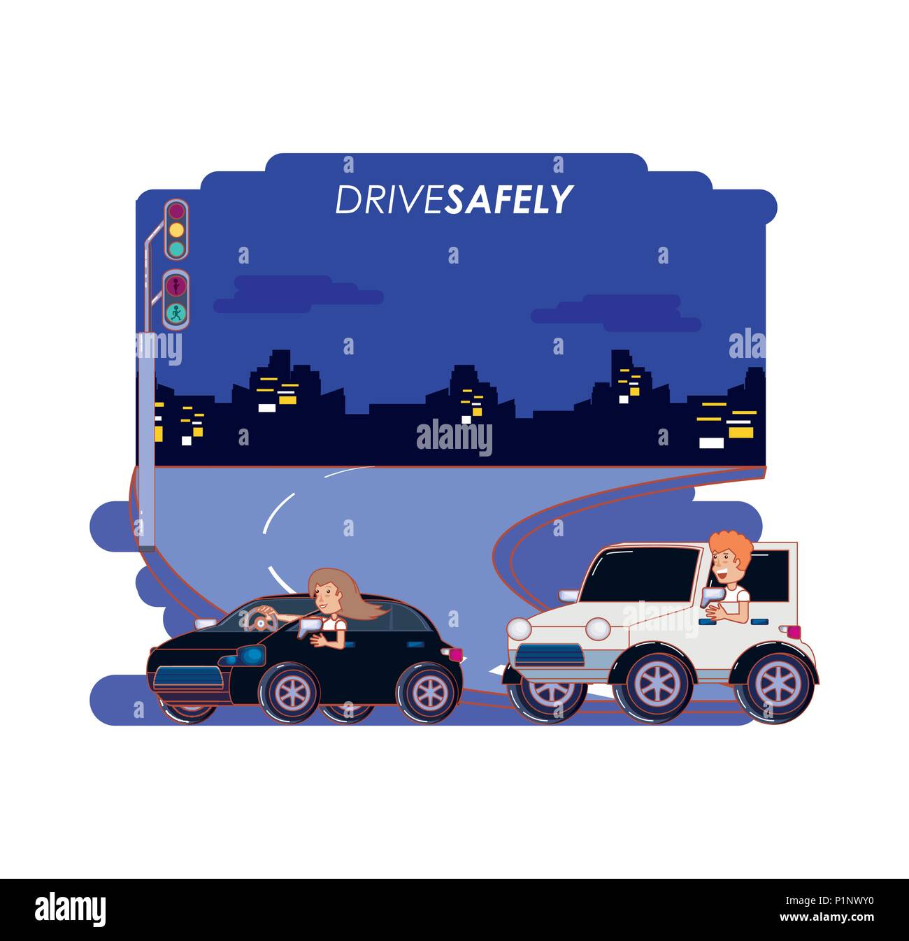 Person driving person attention care Stock Vector Images - Alamy