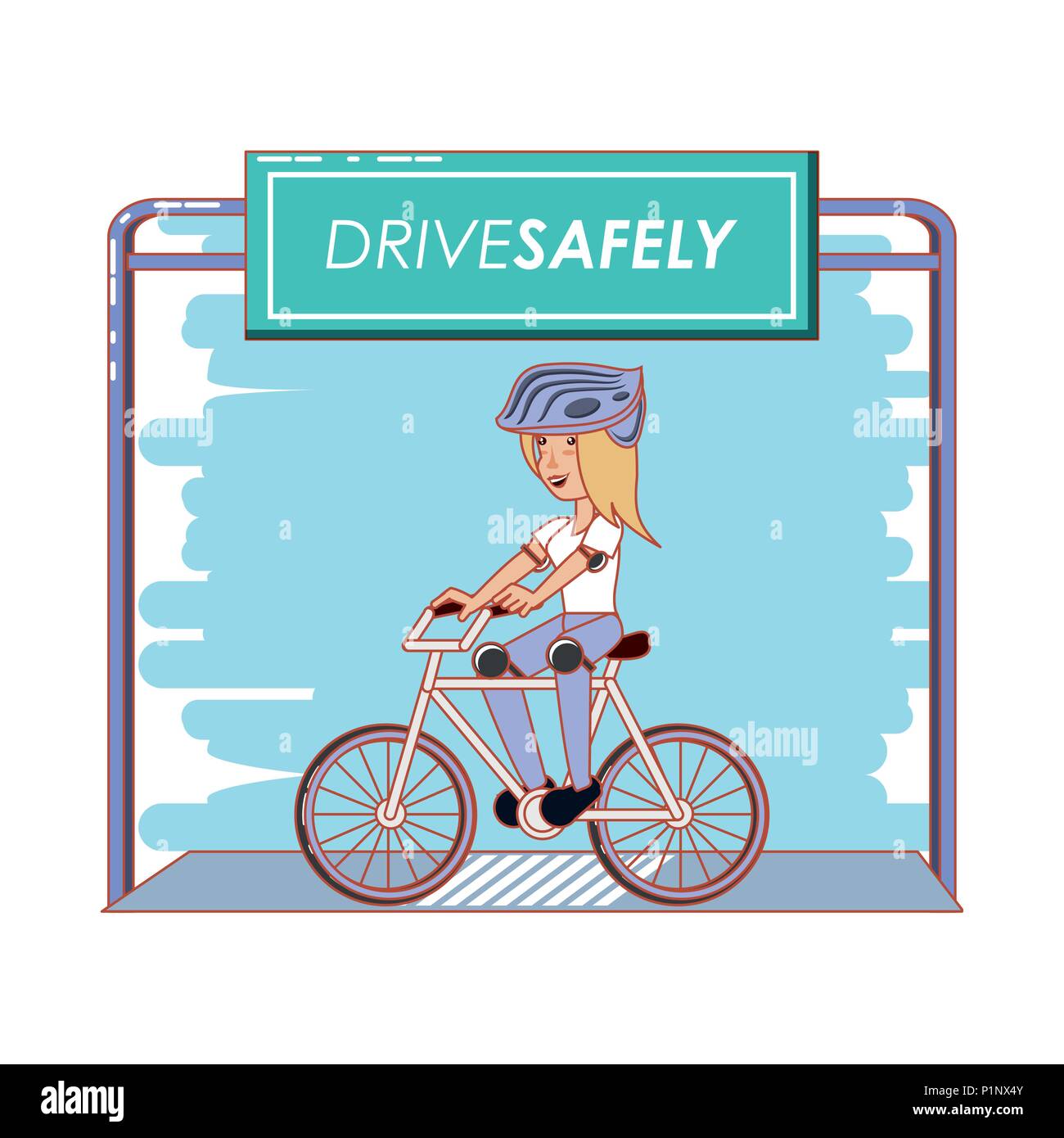 Road cycling safety campaign Stock Vector Images - Alamy