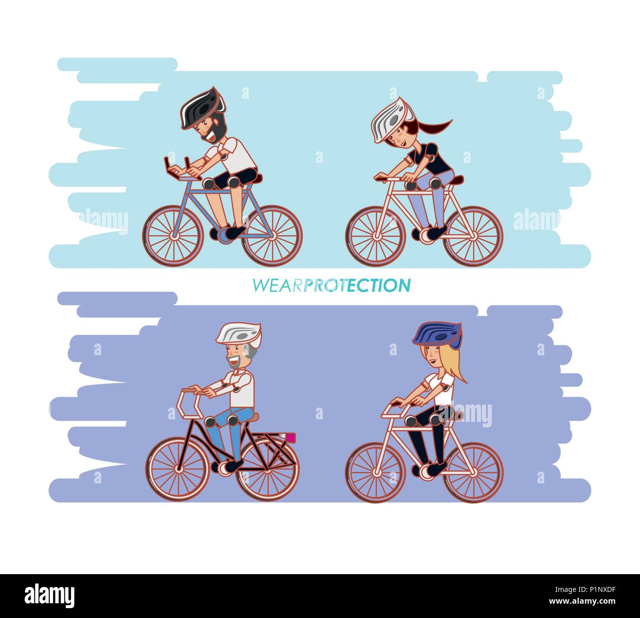 Road cycling safety campaign Stock Vector Images - Alamy
