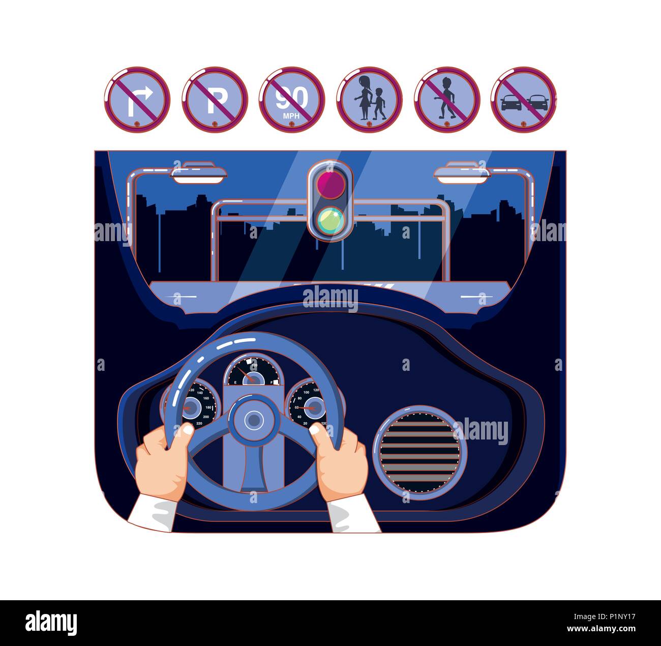 Traffic signs hands Stock Vector Images - Alamy